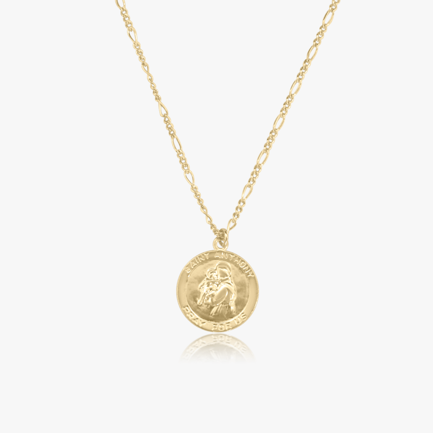 Gold Saint Anthony Coin Necklace - XO Hanalei – xohanalei