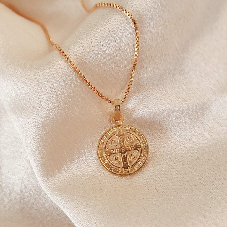 Saint Benedict Necklace | Waterproof Coin Necklace | Tarnish Free ...