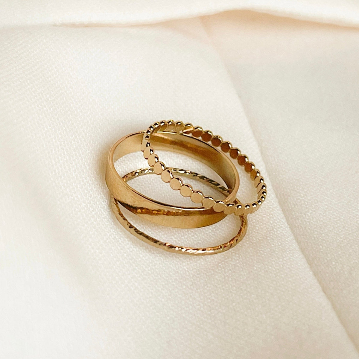 Waterproof Gold Ring Set | Tarnish Free Rings | Gold Waterproof Jewelry ...